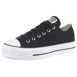 Sneaker Converse "CHUCK TAYLOR ALL STAR PLATFORM CANVAS", Damen, Gr. 37,5, schwarz-wei&szlig; (schwarz, wei&szlig;), Textil, Schuhe Sneaker