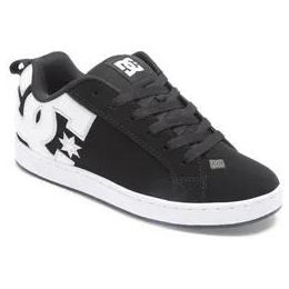 Sneaker DC Shoes "Court Graffik", Damen, Gr. 7,5(38,5), schwarz-wei&szlig; (schwarz, wei&szlig; stencil), Obermaterial:55, 91% Leder, 38, 75% Synthetik, 5, 34% Microfaser;, Schuhe Sneaker
