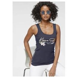 Tanktop Kangaroos, Damen, Gr. 36/38, blau (marine), Rippware, Obermaterial: 100% Baumwolle, sehr figurbetont h&uuml;ftlang, Rundhals, Tops Tanktop, mit femininem Frontdruck