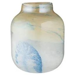 Tischvase CASABLANCA BY GILDE "Fresh, Dekovase", beige (creme), H:24cm &Oslash;:18cm, Glas, Vasen, Vase aus durchgef&auml;rbtem Glas, H&ouml;he ca. 24 cm
