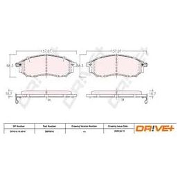 DRIVE+ Bremsbelagsatz, Scheibenbremse dp1010100016 Vorderachse f&uuml;r MITSUBISHI NISSAN INFINITI RENAULT SAMSUNG