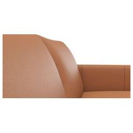 Ecksofa FLEXLUX "Fiore, super Sitzkomfort durch Kaltschaum im Sitz, L-Form", braun (modern cogna), B:247cm H:85cm T:92cm, 100% Echteder, Sofas, Ecksofa, schmale Armlehnen, F&uuml;&szlig;e Alu+schwarz