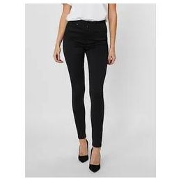 V&eacute;ro Moda High-waist-Jeans VERO MODA "VMSOPHIA", Damen, Gr. XXL (44), L&auml;nge 32, schwarz, Denim/Jeans, Obermaterial: 67% Baumwolle, 31% Polyester, 2% Elasthan, unifarben, skinny fit, Jeans High-Waist-Jeans