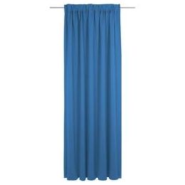 Vorhang WIRTH "Dim out", blau, B:142cm H:165cm, Polyester, Gardinen, nach Ma&szlig;