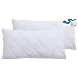 Kopfkissen OTTO HOME "Microlux Kopfkissen 40x80 cm, 80x80 cm", wei&szlig;, B:40cm L:80cm, Bezug: 100% Polyester. F&uuml;llung: 100% Polyester, Kopfkissen, Kissen im Spar-Set