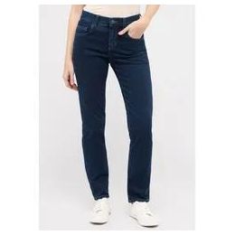 Straight-Jeans Angels "DOLLY", Damen, Gr. 40, L&auml;nge 32, blau (schwarz indigo), Denim/Jeans, Obermaterial: 92% Baumwolle, 8% Elasthan, straight fit, Jeans Straight-Jeans, mit Stretch
