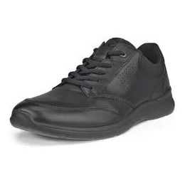 Schn&uuml;rschuh Ecco "Irving", Herren, Gr. 41, schwarz, Leder, Schuhe Schn&uuml;rschuh, Freizeitschuh, Halbschuh, Schn&uuml;rschuh mit gepolstertem Schaftrand