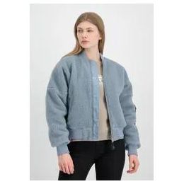 Bomberjacke Alpha Industries "MA-1 VF Teddy Women", Damen, Gr. M, bunt (graublau), Obermaterial: 100% Polyester; Futter: 100% Polyester; F&uuml;llung: 100% Polyester, Jacken Bomberjacke