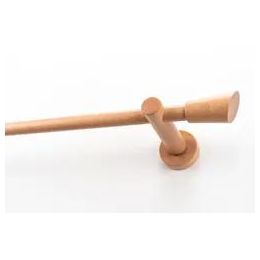 Gardinenstange Garesa "MOLIS", rot (rotbuchefarben), L:190cm &Oslash;:20mm, Holzwerkstoff, Metall, Gardinenstangen, Vorhanggarnitur, verl&auml;ngerbar, Wandmontage, Keil, ohne Ringe