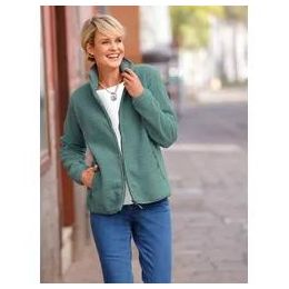 Fleecejacke Casual Looks, Damen, Gr. 54, gr&uuml;n (jade), 100% Polyester, unifarben, Jacken Fleecejacke