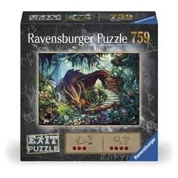 Puzzle Ravensburger "EXIT, Puzzle, In der Drachenh&ouml;hle", bunt, Puzzles, KinderB:70cm H:50cm, Pappe, Made in Germany, B:70cm H:50cm