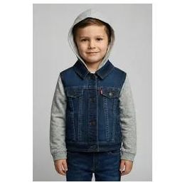 Levi's Jeansjacke LEVI'S KIDS "INDIGO JACKET", Jungen, Gr. 6M68, blau (indigo dusk), Denim/Jeans, Obermaterial: 81% Baumwolle, 18% Polyester, 1% Elasthan, Jacken Jeansjacke, for Baby BOYS