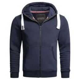 Sweatjacke Alessandro Salvarini "ASVinzent", Herren, Gr. S (48), blau (navy), Obermaterial: 65% Baumwolle, 35% Polyester, Sweatjacken Sweatjacke, warmer Hoodie