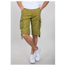 Shorts Alpha Industries "Jet Short", Herren, Gr. 28, Normalgr&ouml;&szlig;en, gr&uuml;n (khaki gr&uuml;n), Obermaterial: 100% Baumwolle, Hosen Shorts