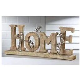 Deko-Buchstaben Gilde "Deko-Schriftzug HOME", beige (naturfarben), B:59cm H:24cm T:8cm, Aluminium, Dekofiguren