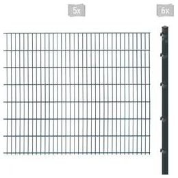 Doppelstabmattenzaun Arvotec "ESSENTIAL 143 zum Einbetonieren", grau (anthrazit), H:143cm, Kunststoff, Stahl, Zaunelemente, Zaunh&ouml;he 143 cm, Zaunl&auml;nge 2 - 60 m