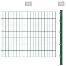 Einstabmattenzaun Arvotec "ESSENTIAL 140 zum Aufschrauben", gr&uuml;n (dunkelgr&uuml;n), H:140cm, Kunststoff, Stahl, Zaunelemente, Zaunh&ouml;he 140 cm, Zaunl&auml;nge 2 - 60 m