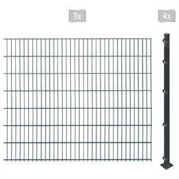 Doppelstabmattenzaun Arvotec "ESSENTIAL 143 zum Aufschrauben", grau (anthrazit), H:143cm, Kunststoff, Stahl, Zaunelemente, Zaunh&ouml;he 143 cm, Zaunl&auml;nge 2 - 60 m