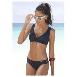 Triangel-Bikini-Top Sunseeker "Fancy", Damen, Gr. 34, Cup A, schwarz, Obermaterial: 92% Polyamid, 8% Elasthan. Futter: 100% Polyamid. Wattierung: 100% Polyester, strukturiert, Bikini-Oberteile, mit Push-up-Effekt