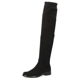 Overkneestiefel Caprice, Damen, Gr. 38, XS-Schaft, schwarz, Textil, Schuhe, mit XS-Stretchschaft, vegane Verarbeitung