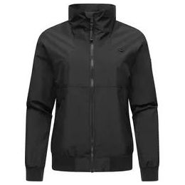 Outdoorjacke Ragwear "Goona", Damen, Gr. M (38), schwarz, Obermaterial: 100% Polyester. Innenfutter: 100% Polyester, l&auml;ssig geschnitten h&uuml;ftbedeckend, hoch geschlossener Ausschnitt, &Auml;rmel ohne &Auml;rmelschlitz Rippstrickb&uuml;ndchen, Jacken Outdoorjacke, stylische, wasserdichte &Uuml;bergangsjacke mit hohem Kragen