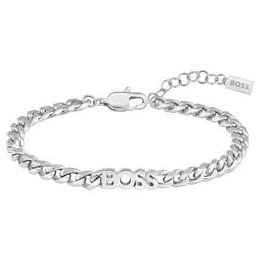 Armband BOSS "KASSY FOR HER", silber (edelstahlfarben), Armb&auml;nder, Damen, 18cm, Edelstahl, Armband