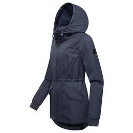 Outdoorjacke Ragwear "Dowey Tech", Damen, Gr. L (40), blau (navy), Au&szlig;enmaterial: 100% Polyester. Innenfutter: 100% Polyester, tailliert h&uuml;ftbedeckend, hoch geschlossener Ausschnitt, &Auml;rmel ohne &Auml;rmelschlitz elastischer Bund, Jacken Outdoorjacke, stylische wasserdichte &Uuml;bergangsjacke mit gro&szlig;er Kapuze