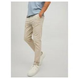 Jack & Jones Chinohose JACK & JONES "JPSTMARCO JJFURY AKM", Damen, Gr. 34, L&auml;nge 36, beige (dune), Web, Obermaterial: 98% Baumwolle, 2% Elasthan, unifarben, slim fit normal, Hosen Chinohose