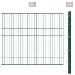 Einstabmattenzaun Arvotec "ESSENTIAL 140 zum Aufschrauben", gr&uuml;n (dunkelgr&uuml;n), H:140cm, Kunststoff, Stahl, Zaunelemente, Zaunh&ouml;he 140 cm, Zaunl&auml;nge 2 - 60 m