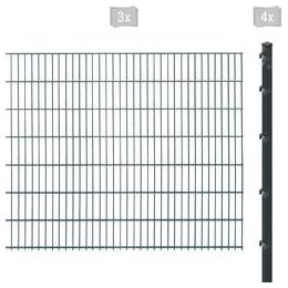 Doppelstabmattenzaun Arvotec "ESSENTIAL 143 zum Einbetonieren", grau (anthrazit), H:143cm, Kunststoff, Stahl, Zaunelemente, Zaunh&ouml;he 143 cm, Zaunl&auml;nge 2 - 60 m