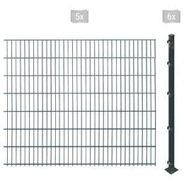 Doppelstabmattenzaun Arvotec "ESSENTIAL 143 zum Aufschrauben", grau (anthrazit), H:143cm, Kunststoff, Stahl, Zaunelemente, Zaunh&ouml;he 143 cm, Zaunl&auml;nge 2 - 60 m