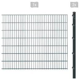 Doppelstabmattenzaun Arvotec "ESSENTIAL 143 zum Einbetonieren", grau (anthrazit), H:143cm, Kunststoff, Stahl, Zaunelemente, Zaunh&ouml;he 143 cm, Zaunl&auml;nge 2 - 60 m