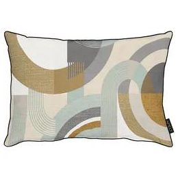 Dekokissen Apelt "Arco" Gr. 1, blau (t&uuml;rkis, gemustert), B:35cm H:5cm L:50cm, Polyester, Dekokissen_Sitzkissen_Kissenh&uuml;llen