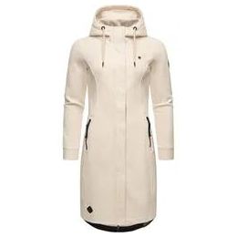 Kurzmantel Ragwear "Letti Long", Damen, Gr. XL (42), beige, Fleece, Obermaterial: 54% Polyester, 41% Baumwolle, 5% Viskose, tailliert knieumspielend, hoch geschlossener Ausschnitt, &Auml;rmel ohne &Auml;rmelschlitz normaler Saum, M&auml;ntel Kurzmantel, &Uuml;bergangsjacke aus Fleece mit Kapuze