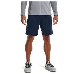 Shorts Under Armour "UA TechTM Shorts mit Grafik", Herren, Gr. 3XL (64/66), N-Gr, blau (marine), Obermaterial: 100% Polyester, Hosen Shorts, f&uuml;r Outdoor- und Sportmode, leichtes Material, sportlicher Stil