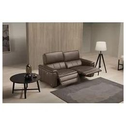 2,5-Sitzer Egoitaliano "Capucine Breite 200cm, hoher Sitzkomfort", braun (chocolate), B:200cm H:99cm T:97cm, Sofas, wahlweise mit elektrisch oder manuell verstellbarer Relaxfunktion