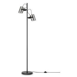 Paco Home Stehlampe "KARL", schwarz (schwarz, metall geb&uuml;rstet), 2, H: 162,1cm, Leuchten, mit kompatiblen Dimmer und Leuchtmittel, Stehlampe