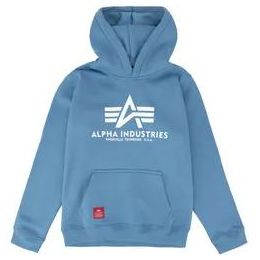 Hoodie Alpha Industries "Basic Hoodie BL K", M&auml;dchen, Gr. 8, blau (airforce blau), Obermaterial: 80% Baumwolle, 20% Polyester, regular fit, Sweatshirts Hoodie
