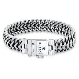 Armband Kuzzoi "Herren Panzerarmband Gliederkette 925er Silber" Gr. 19, silber, Armb&auml;nder, Herren, 19cm, ohne Stein, Silber 925 (Sterlingsilber), Armband
