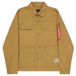 Hemdjacke Alpha Industries "Color Block Overshirt", Herren, Gr. XXL, gr&uuml;n (khaki), Obermaterial: 100% Baumwolle, Jacken