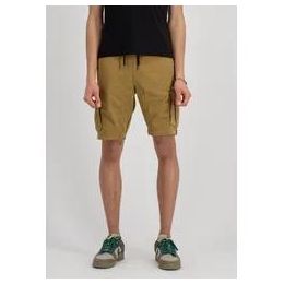 Shorts Alpha Industries "Cotton Twill Jogger Short", Herren, Gr. 3XL, Normalgr&ouml;&szlig;en, gr&uuml;n (khaki), Obermaterial: 98% Baumwolle, 2% Elastan, Hosen Shorts