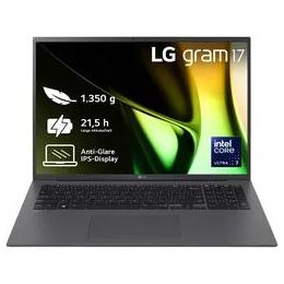LG Notebook "Gram 17" Ultralight Laptop, IPS-Display, 32 GB RAM, Windows 11 Home", grau, 32 GB RAM 2.000 GB SSD, Core Ultra 7, Windows 11 Home, Notebooks, 17Z90S-G.AD7CG