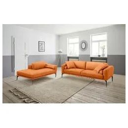 Polstergarnitur Egoitaliano "Masu, Design trifft sensationellen Sitzkomfort", orange, H:95cm T:97cm, Leder &raquo;BULL&laquo; (echtes Rindsleder). Geschliffenes, pigmentiertes und behandeltes Rindsleder mit einer Dicke von 1, 3-1, 5 mm. Dieses Leder zeigt eine ziemlich weiche Hand mit einem halb undurchsichtigen Aussehen. Es handelt sich um ein gesch&uuml;tztes Leder. Eine leichte Deckschicht sch&uuml;tzt sie vor Fleck