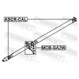 FEBEST Lager, Gelenkwellenmittellager mcbga2w f&uuml;r MITSUBISHI