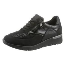 Waldl&auml;ufer Schn&uuml;rschuh WALDL&Auml;UFER "K-RAMONA-Soft", Damen, Gr. 4 (37), schwarz, Lackleder, Nubukleder, Textil, Schuhe Schn&uuml;rschuh, mit Luftpolster-Laufsohle, K-Weite