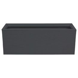 Pflanztopf, Graphit, Kunststoff, rechteckig, 79.5x29.5x29.5 cm, Dekoration, Blumen & Zubeh&ouml;r, &Uuml;bert&ouml;pfe