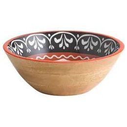 Schale APS "MANGO", rot (schwarz, wei&szlig;, rot), H:10,5cm L:30cm &Oslash;:30cm, Holzwerkstoff, Sch&uuml;sseln, Schale, Epoxidharz Beschichtung