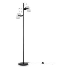 Paco Home Stehlampe "KARL", schwarz (schwarz, wei&szlig;), 2, H: 162,1cm, Leuchten, mit kompatiblen Dimmer und Leuchtmittel, Stehlampe