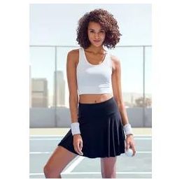 Skort Vivance ACTIVE, Damen, Gr. L (44/46), schwarz, Single Jersey, Obermaterial: 95% Viskose, 5% Elasthan, unifarben, Basic, l&auml;ssig geschnitten ca. Mitte Oberschenkel, R&ouml;cke Skort, Tellerrock mit integrierter Shorts f&uuml;r Fitness, Sport und Freizeit