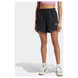 Shorts Adidas ORIGINALS "ESSENTIALS FRENCH TERRY", Damen, Gr. L, N-Gr, schwarz (schwarz, normal, gr.), Obermaterial: 100% Baumwolle, Hosen Shorts